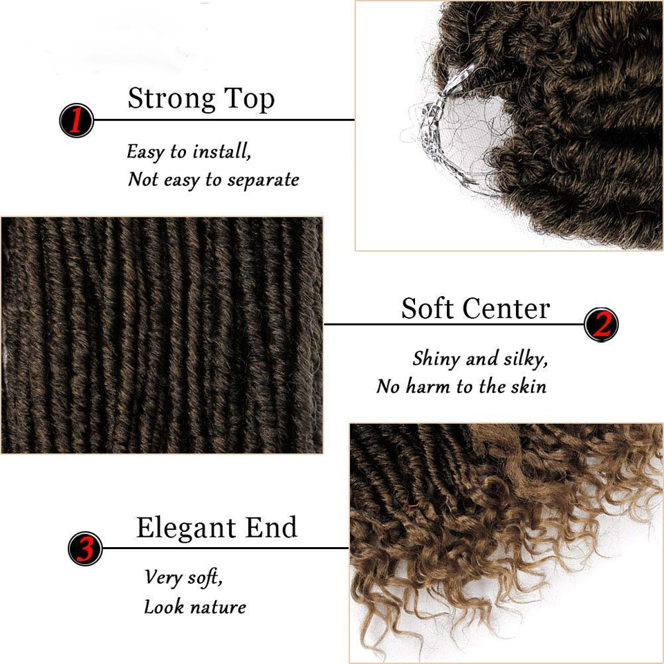 Myzyr 20 Inch Faux Locs Crochet Braids Soft Natural Soft Synthetic Hair ...