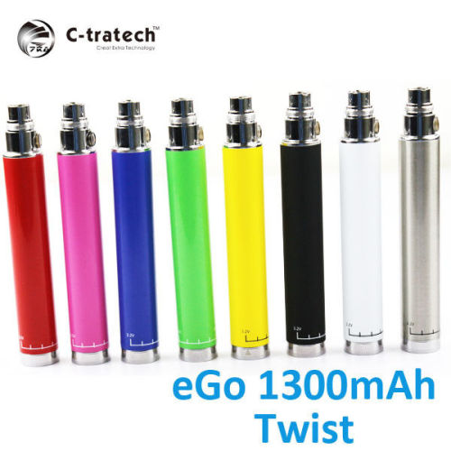 Black 1000 Puffs Ego Twist Battery 1300mah With Varible Voltage, High ...