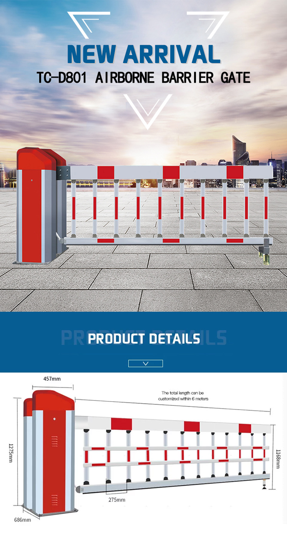 Kingjoin Automatic Car Park Management System Airborne Boom Barrier ...