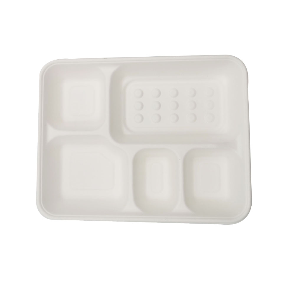 Disposable Lunch Tray 5 Compartment Food Tray, High Quality Disposable ...