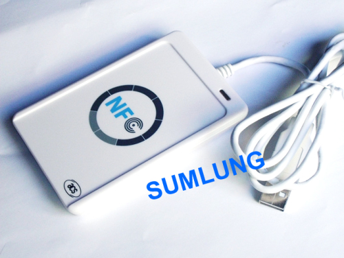 Usb 13.56mhz Rfid Reader And Writer Acr122u Sdk + Nfc Tag Ic Card For Android Linux Windows ...