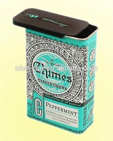 Sliding Lid Square Mini Peppermint Tin Box, High Quality Sliding Lid ...