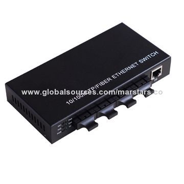 Fiber Switch With 4 X Dual Fiber Port, Sm 20km 10/100m + 1 X Utp Port ...