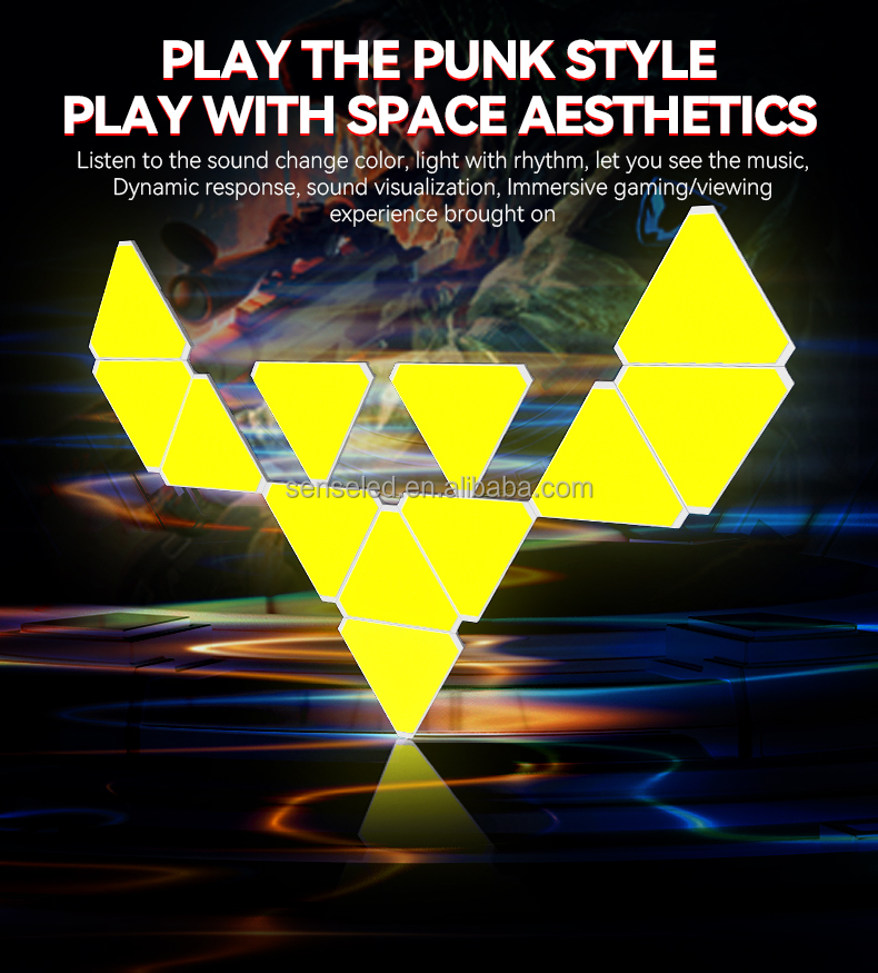Diy Rgb Modular Triangle Led Panels For Game Room Decoration, High ...