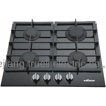 Front Control Panel Gas Hob With Four Sabaf Burners Finished, High ...