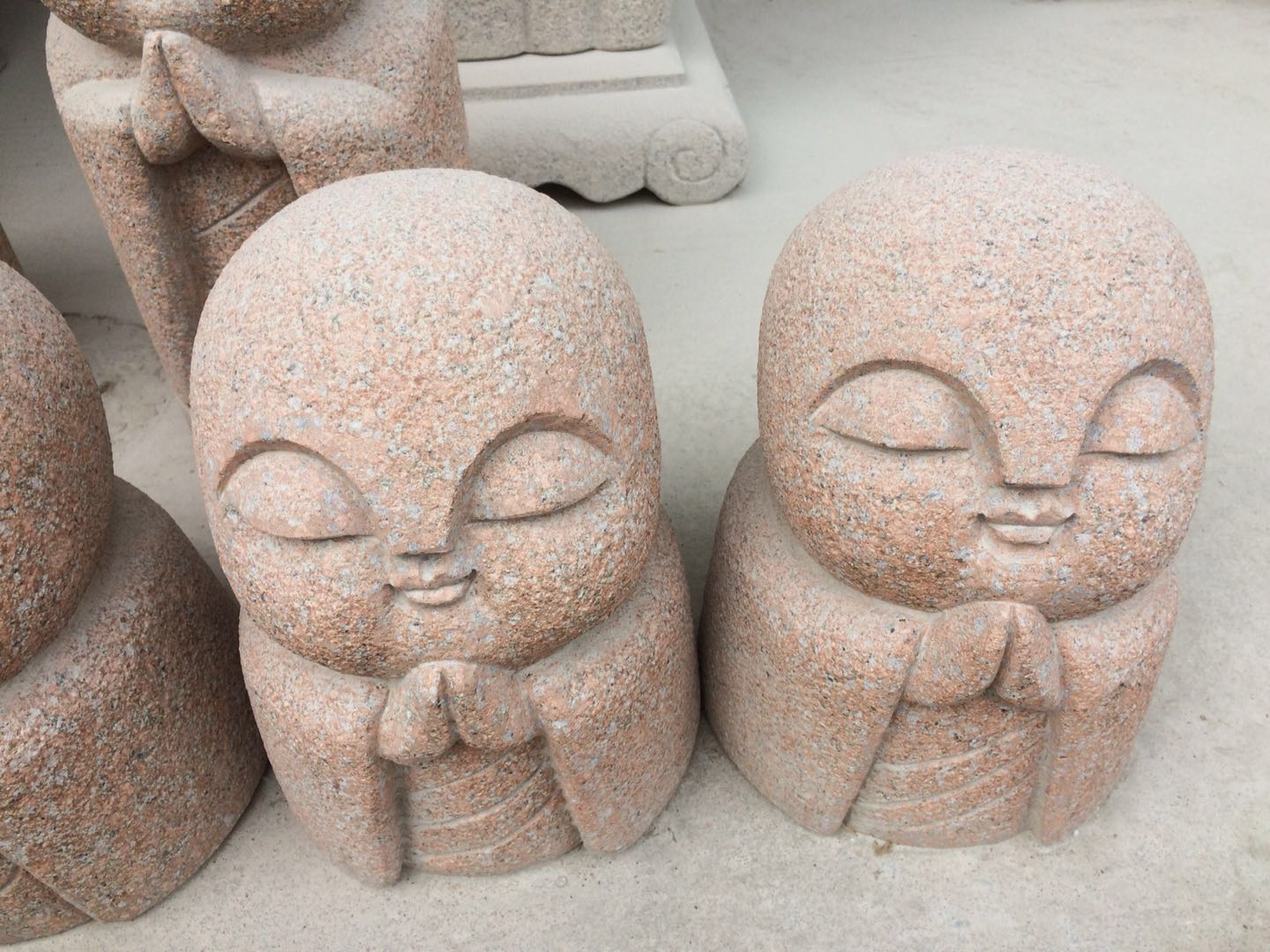 Red Granite Stone Garden Little Monk Buddha Statue 50cm, High Quality ...