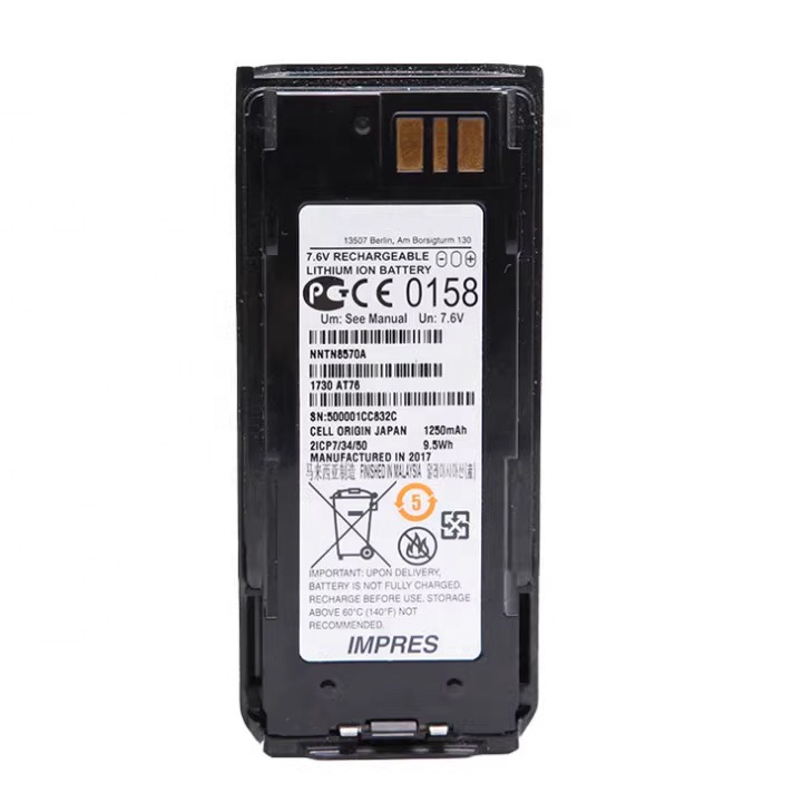 Nntn8570 Impres Atex Li-ion Battery For Motorola Mtp8500/mtp8550ex ...