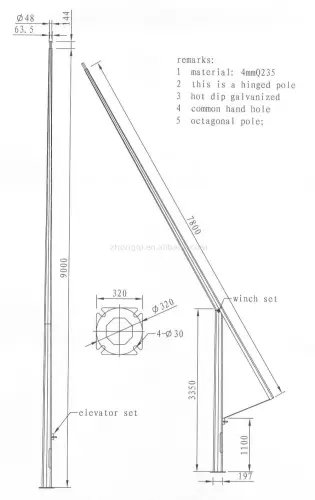 Hinged Pole, High Quality Hinged Pole on Bossgoo.com