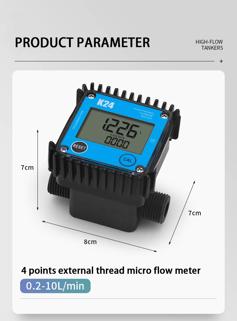 Cavitt K24 Micro Turbine Flow Meter 25mm External Thread Corrosion ...