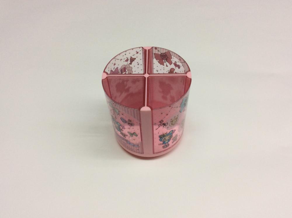 Plastic Four Compartments Rotating Pen Holder, High Quality Plastic ...