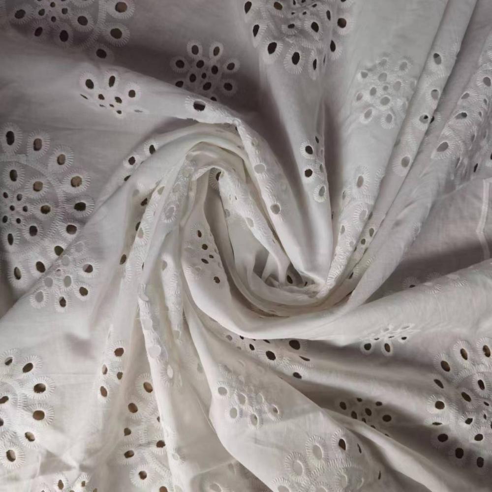 Embroidery Cotton Eyelet Fabric, High Quality Embroidery Cotton Eyelet ...