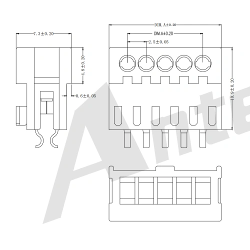 2.50 Pitch Single Row Wafer Connector IDC Type China Manufacturers ...