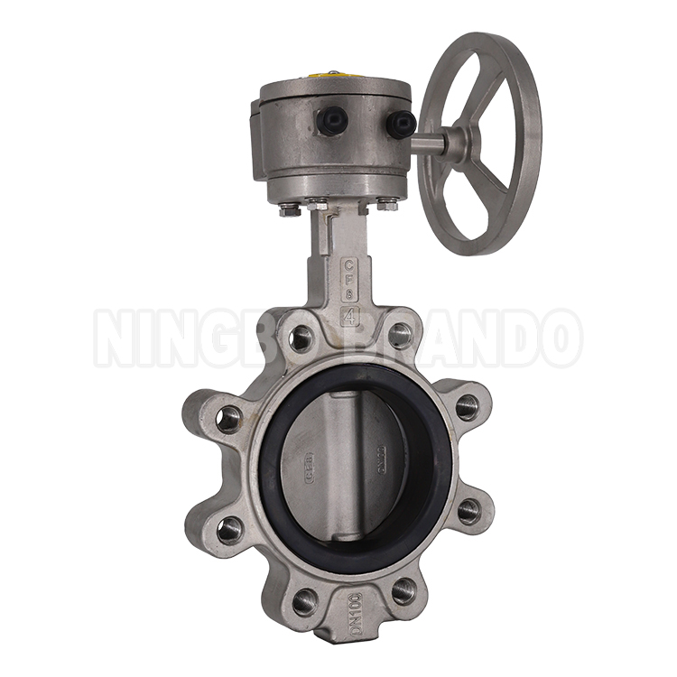 Wheel Worm Gear Wafer Stainless Steel Butterfly Valve China ...