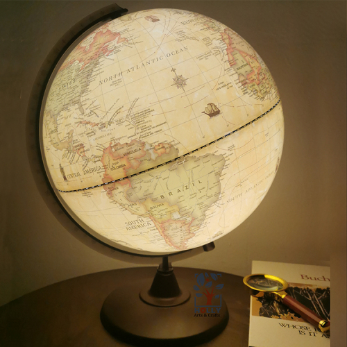 Illuminated Antique Desk Globe With Names, High Quality Illuminated ...