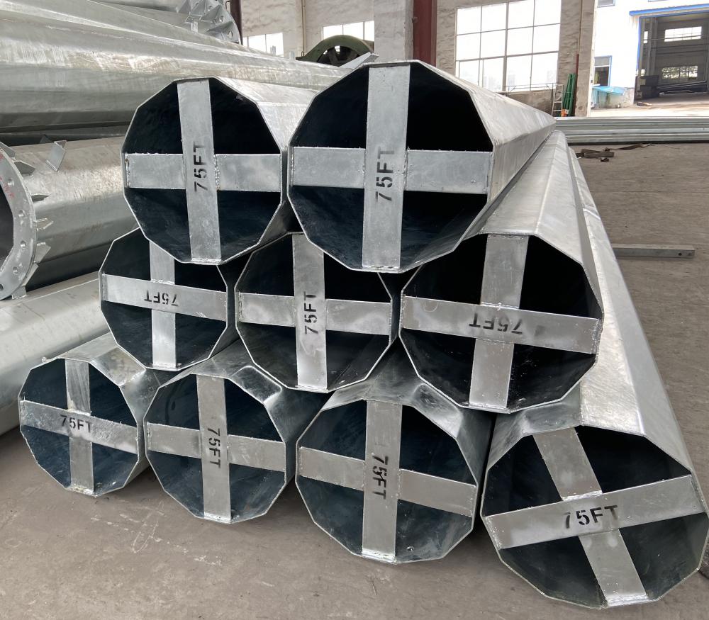 Hot Dip Galvanized Steel Pole 75ft, High Quality Hot Dip Galvanized ...