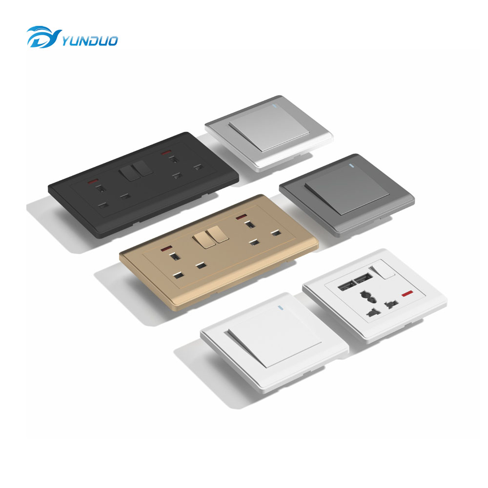 Uk Standard Luxury Gang Switch Socket Single 5pin Multi Socket, High ...