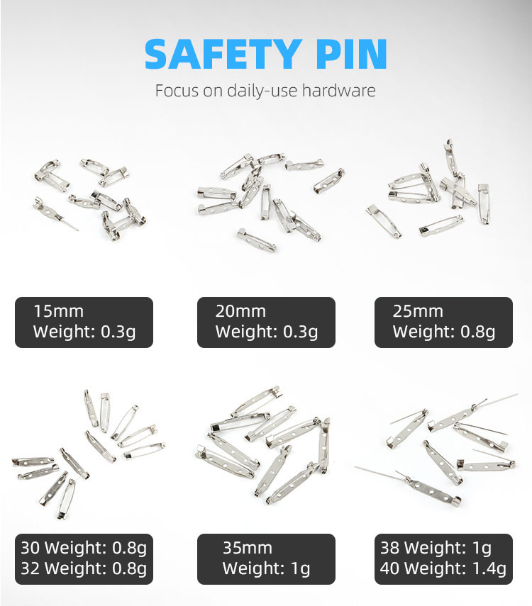 Stainless Steel Locking Safety Pins - 38mm And 40mm For Name Badges ...