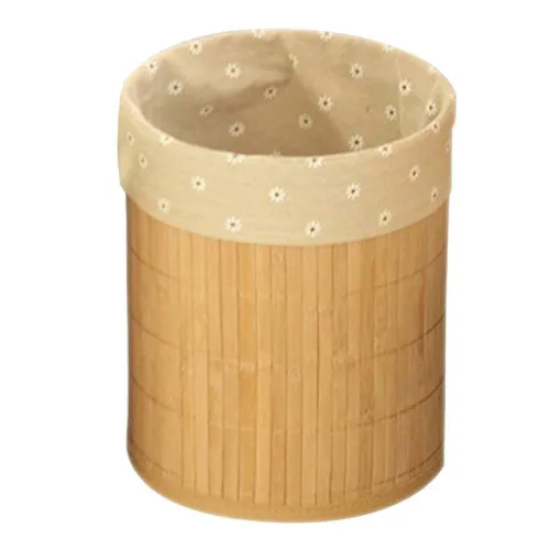 Bamboo Trash Can Foldable Waste Paper Bas Trash Can, Can Be Used In ...