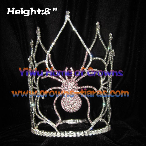 Halloween Pageant Crystal Spider Crowns, High Quality Halloween Pageant ...