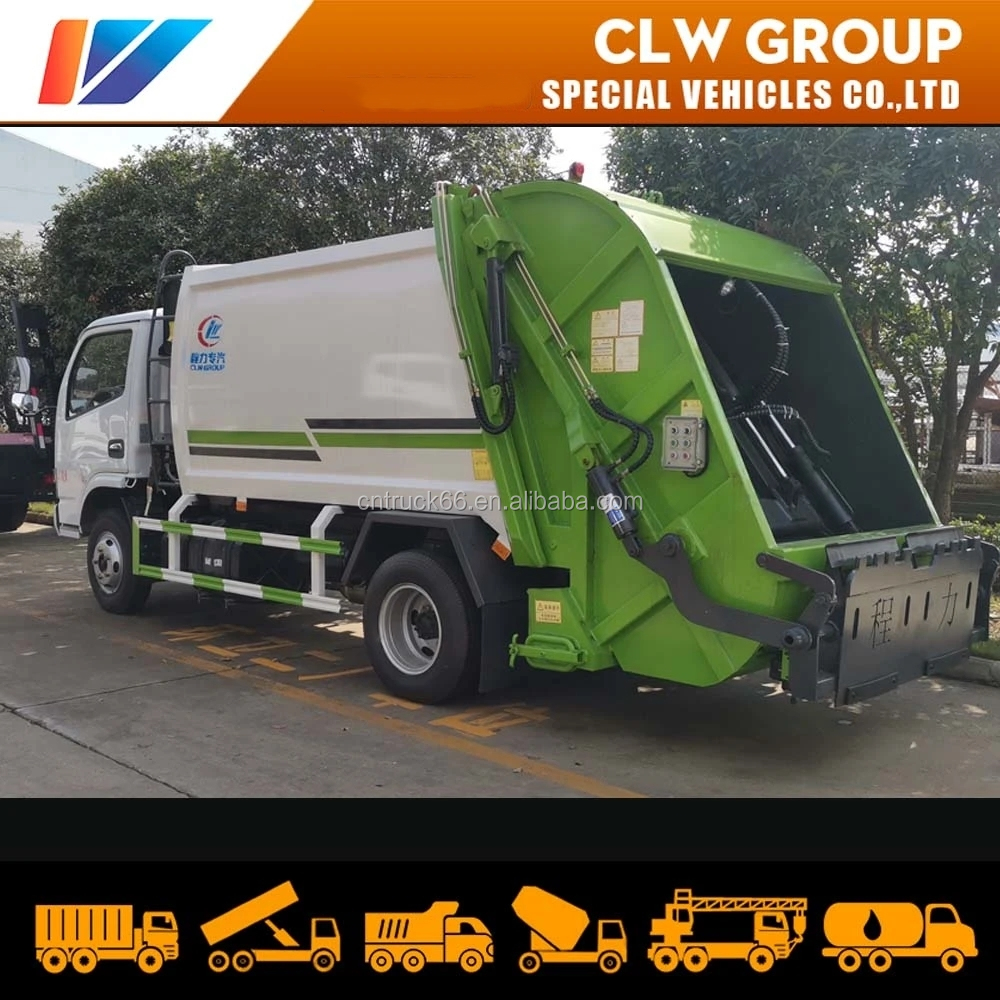 Dongfeng Rear Loader Trash Management Truck 5m3 Garbage Compactor Truck ...