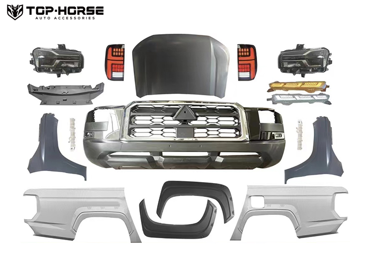 Mitsubishi Triton L200 Facelift Body Kit: Bumper, Bonnet, Headlights ...