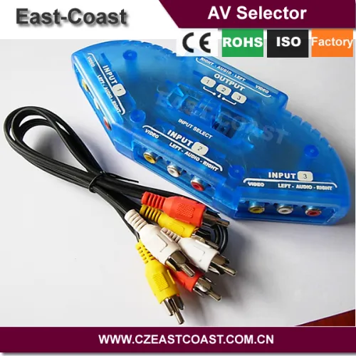 Transparent 3 In 1 Rca Switch Video Selector, High Quality Transparent ...