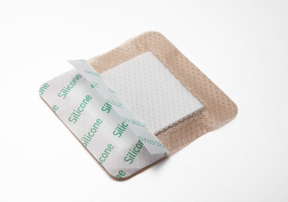 Waterproof Adhesive Silicone Foam Wound Dressing For Bed Sores And ...