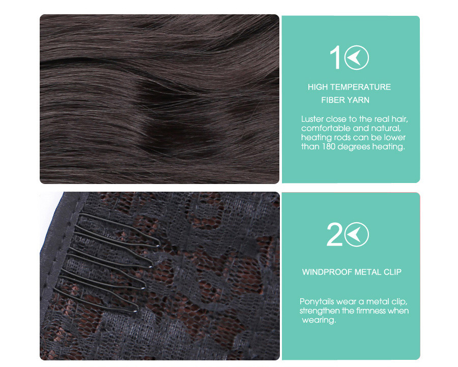 Alilaader 20 Inches 21 Colors Body Wave Ponytail Synthetic Hair ...