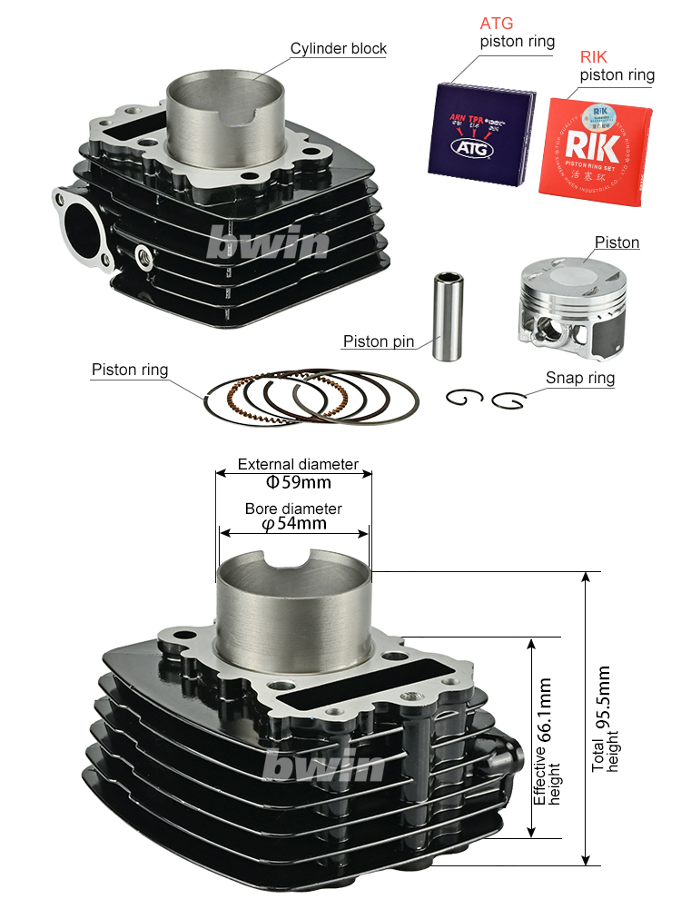 Bajaj Pulsar Cylinder Block And Piston Ring Kits, High Quality Bajaj ...