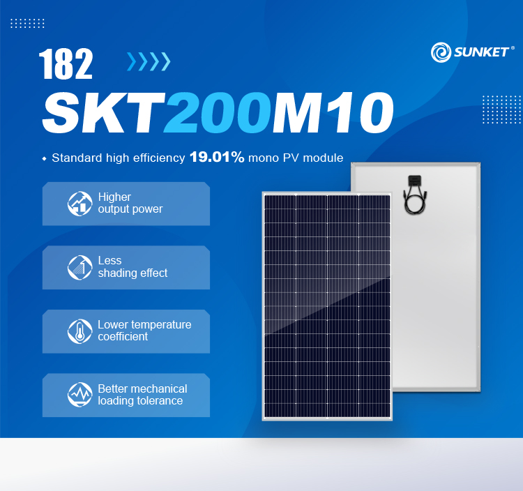 Sunket 182mm Series 200w Mono Solar Panel คุณภาพสูง Sunket 182mm Series ...