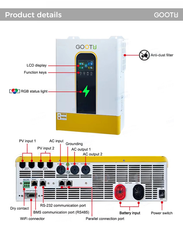 11kw 48v Parallel Solar Hybrid Inverter, High Quality 11kw 48v Parallel ...
