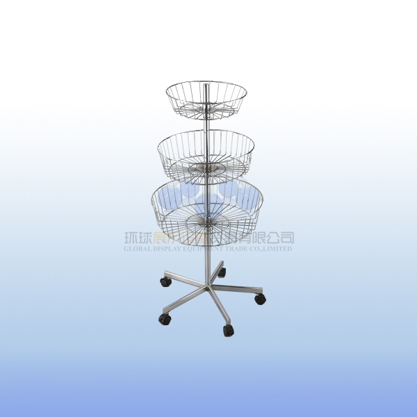 Metal Wire Display Basket Rack With Stand, High Quality Metal Wire ...