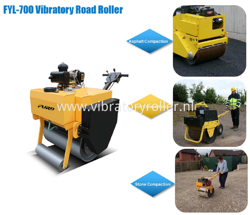 Hand Operate Smooth Wheel Roller Compactor Machine