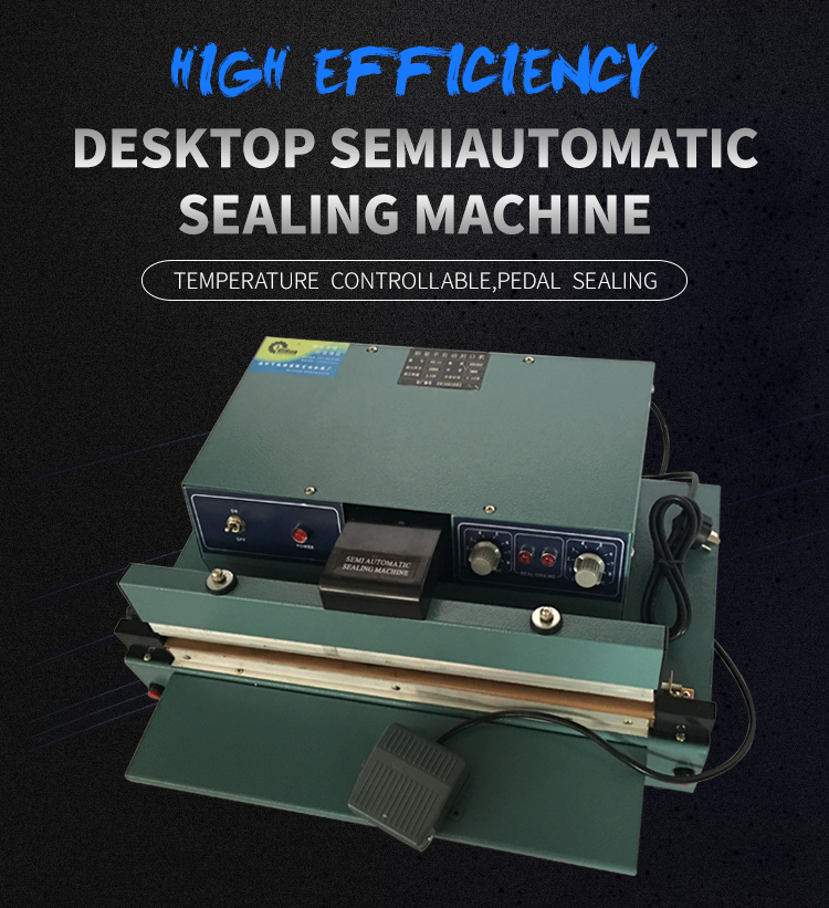 450 Aluminum Frame Table Semi-automatic Sealing Machine Pedal Sealing ...