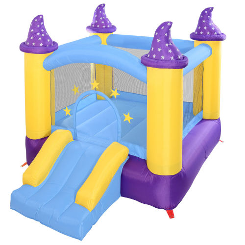 Wizard Bounce House Inflatable Moon Bouncer Slide Bouncy Castle, High ...