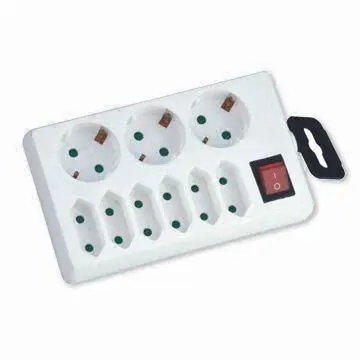 3 + 6-way Power Strip In Europe/germany Type Without On/off Switch ...