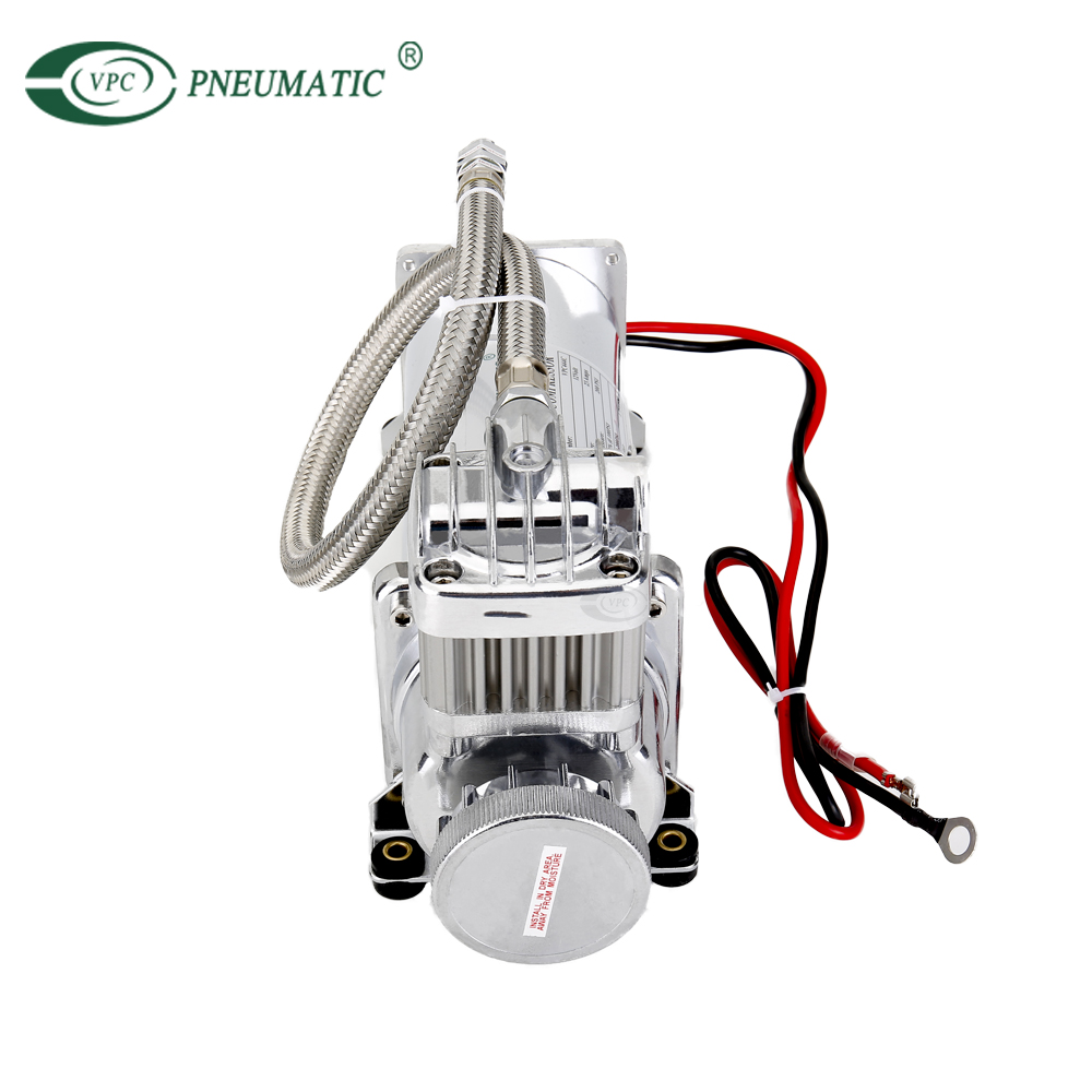 Dc12v 200psi Mini Chrome Car Air Suspension Compressor Pump, High ...