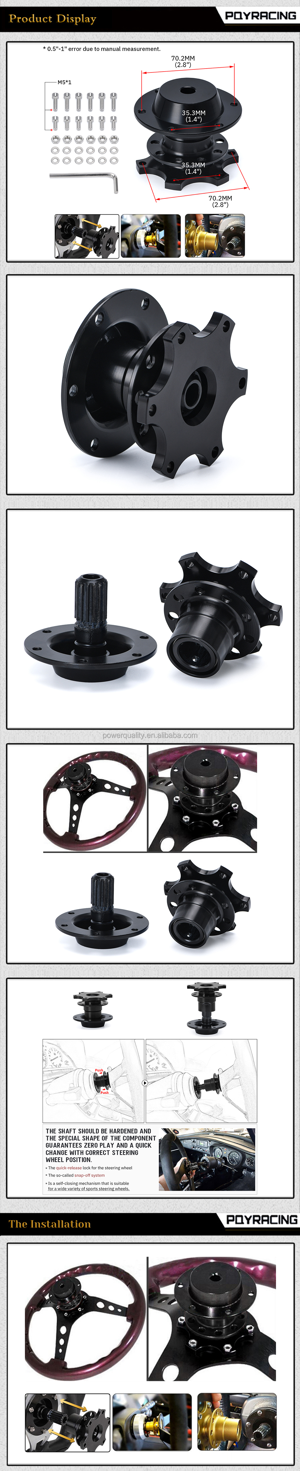 Universal Steering Wheel Quick Release Kit - Pqy3859, High Quality ...