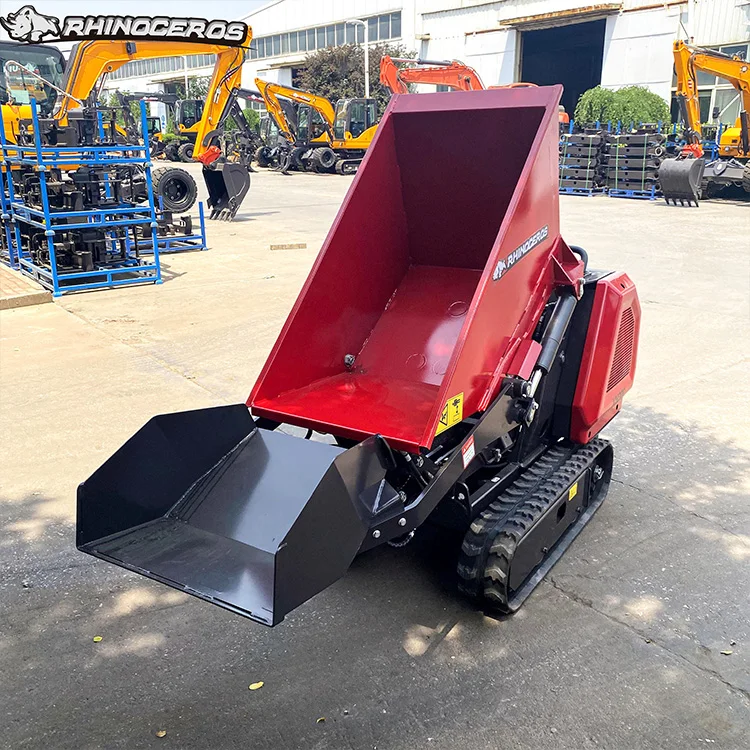 Rhinoceros 800kg Mini Dumper Truck Crawler Trolley With Hydraulic Tipping And Lifting In Greece ...