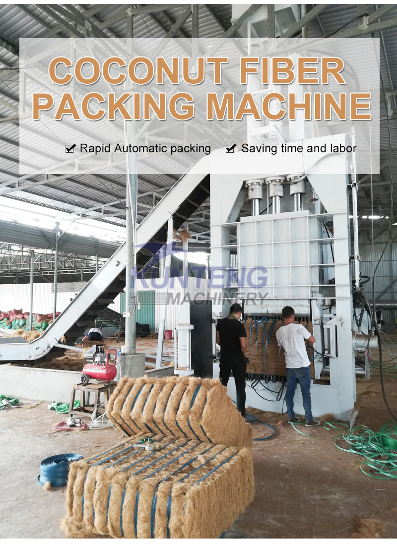 Full-automatic Coconut Fiber Processing: Baling, Compacting, And ...