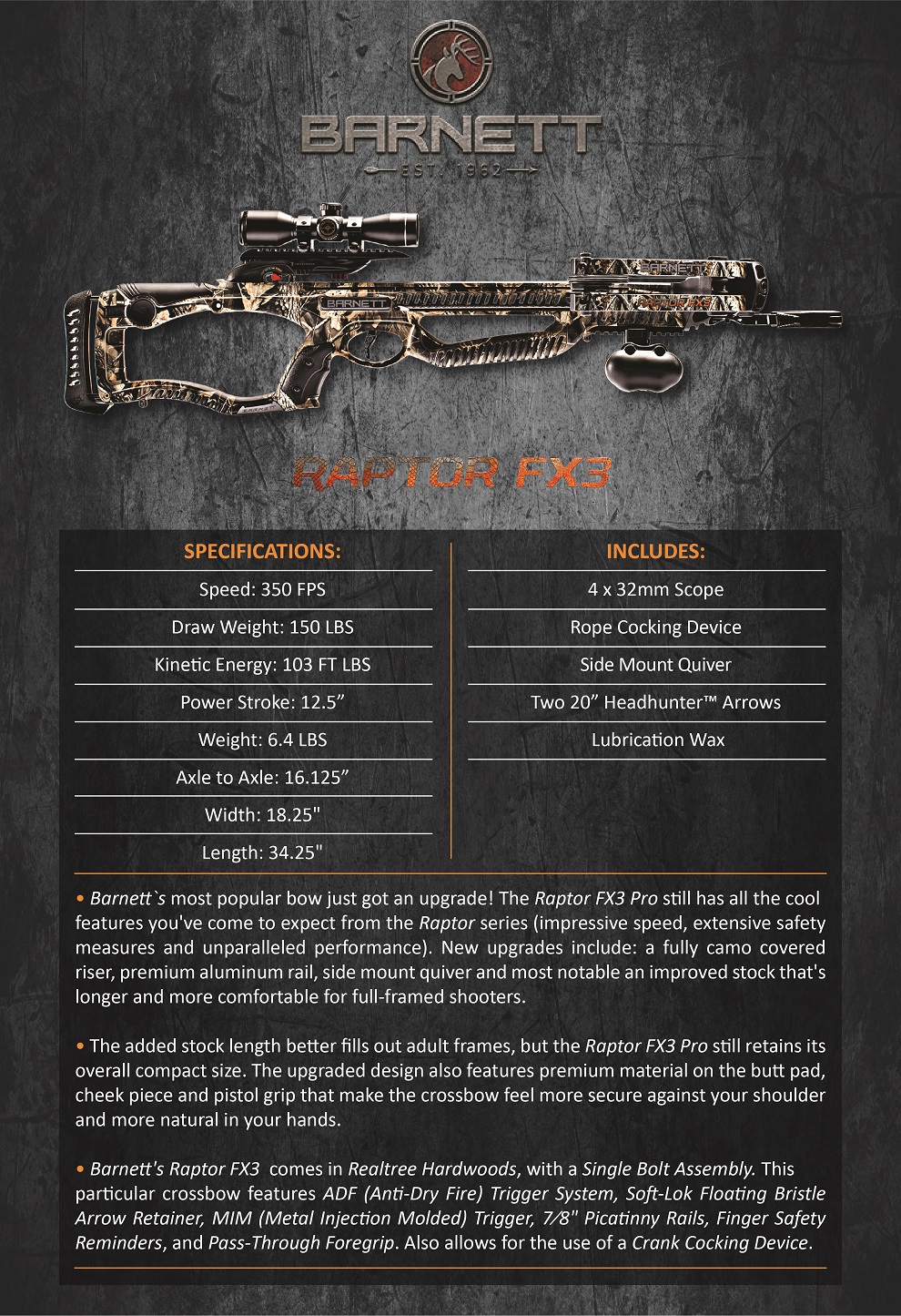 Barnett - Raptor Fx3 Crossbow คุณภาพสูง Barnett - Raptor Fx3 Crossbow ...