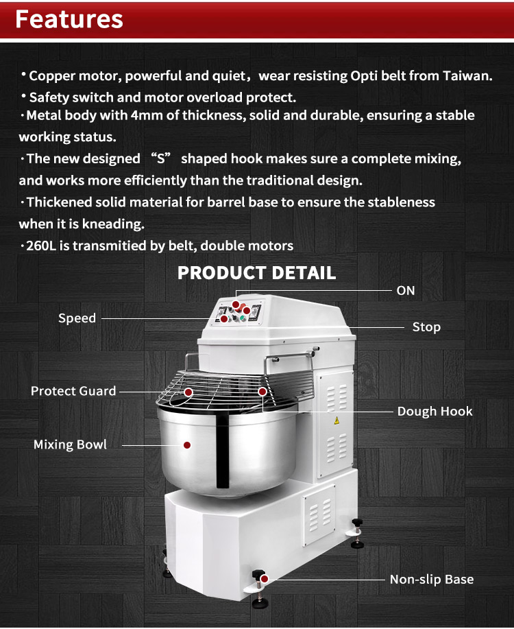Commercial Dough Mixers: Linkrich Spiral Mixer Machines 80l To 260l For ...