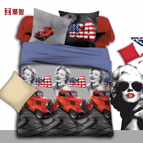 3d Printed Bedding Set, Marilyn Monroe Printed Bedding Set With Bed ...
