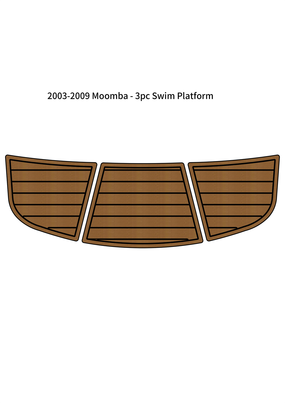 2003-2009 Moomba 3pc Swim Platform Step Pad - Eva Foam Teak Deck Marine ...