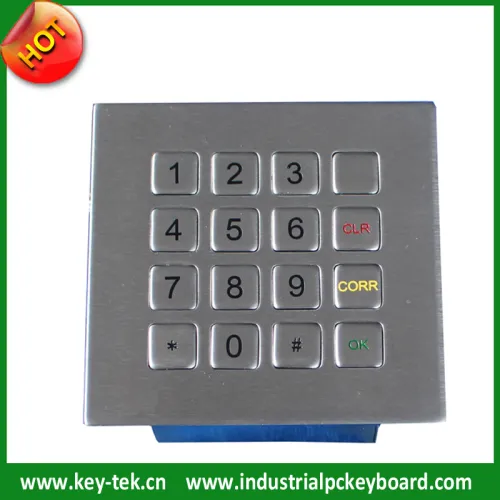 Top Panel Mounting Access Control Metal Keypad For Kiosks, High Quality ...