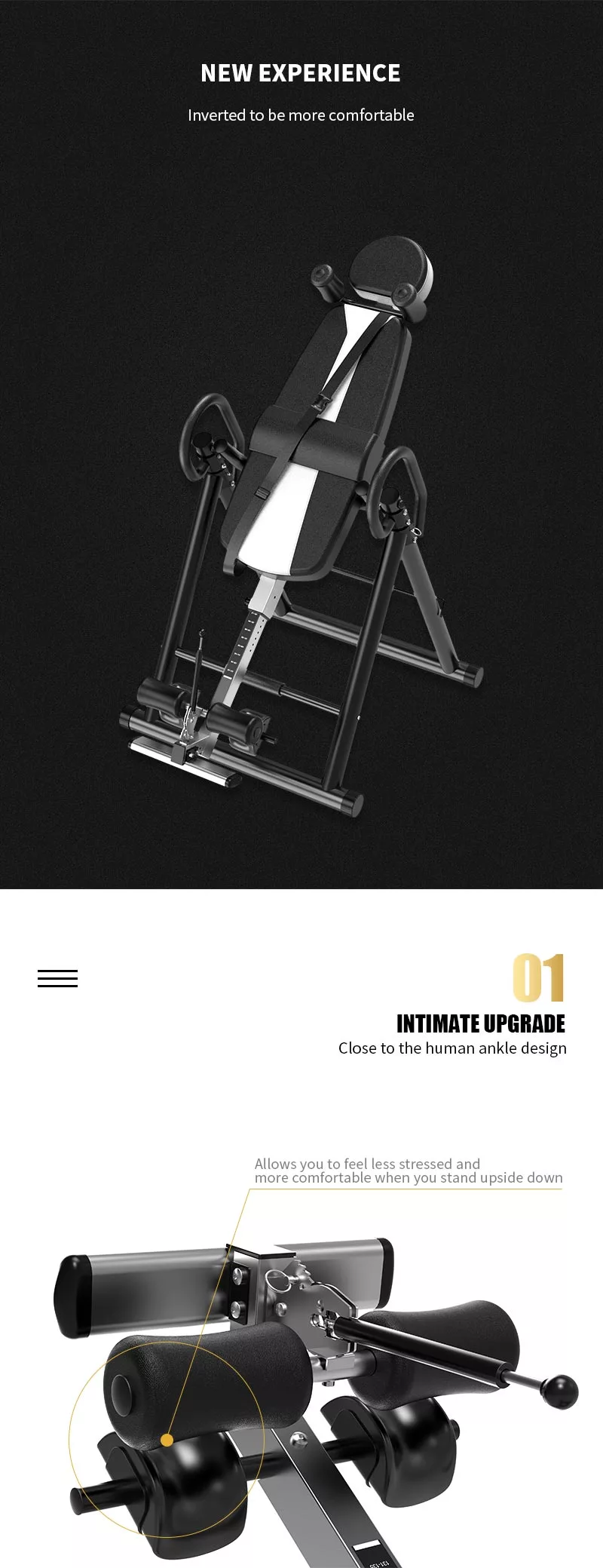 Heavy Duty Therapy Inversion Table Steel Inversion Machine, High ...