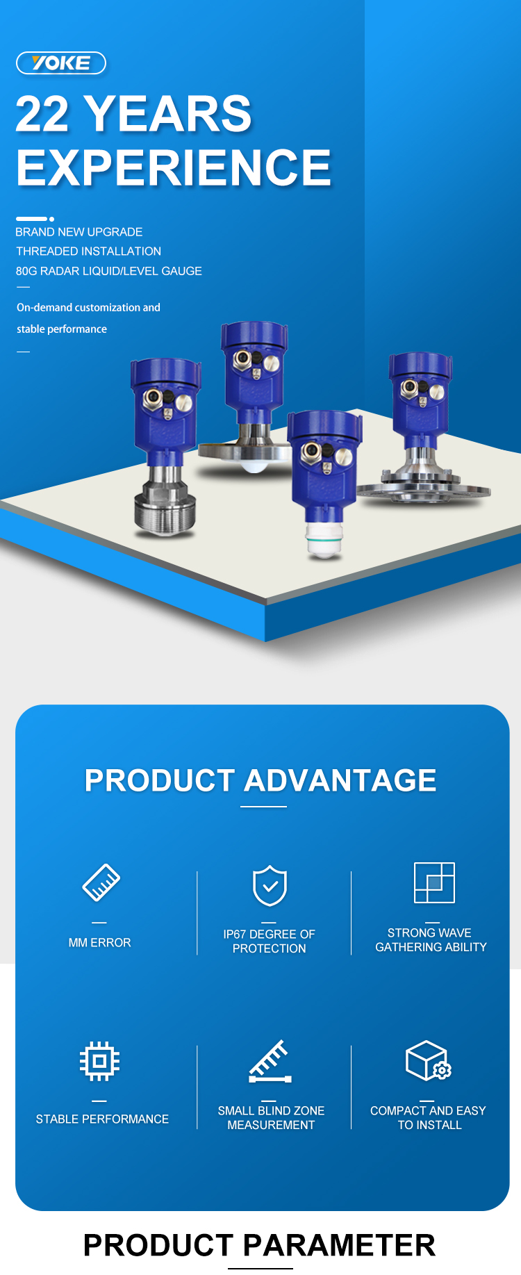Rs485 Protocol Digital Radar Level Sensor, High Quality Rs485 Protocol ...