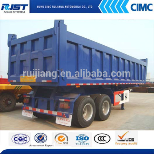 Heavy Duty 2 Axles Hydraulic Tipper Trailer, Large Volumes Tipper Semi ...