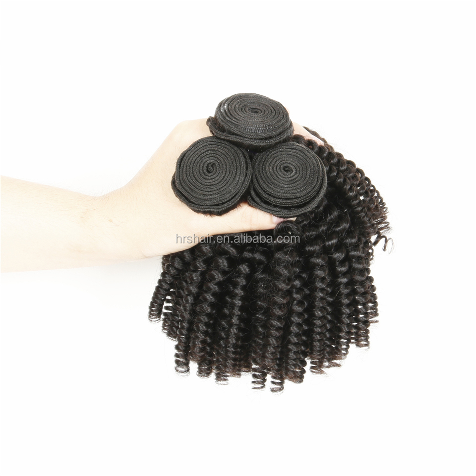 100% Brazilian Human Hair Natural Color Kinky Curl Human Locks, High ...