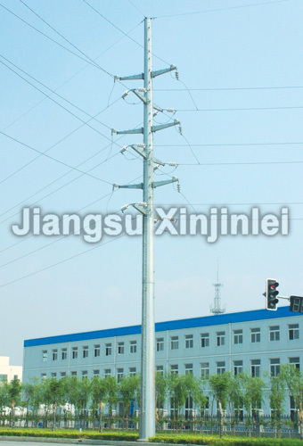 35kv Double Circuit Steel Poles, High Quality 35kv Double Circuit Steel ...